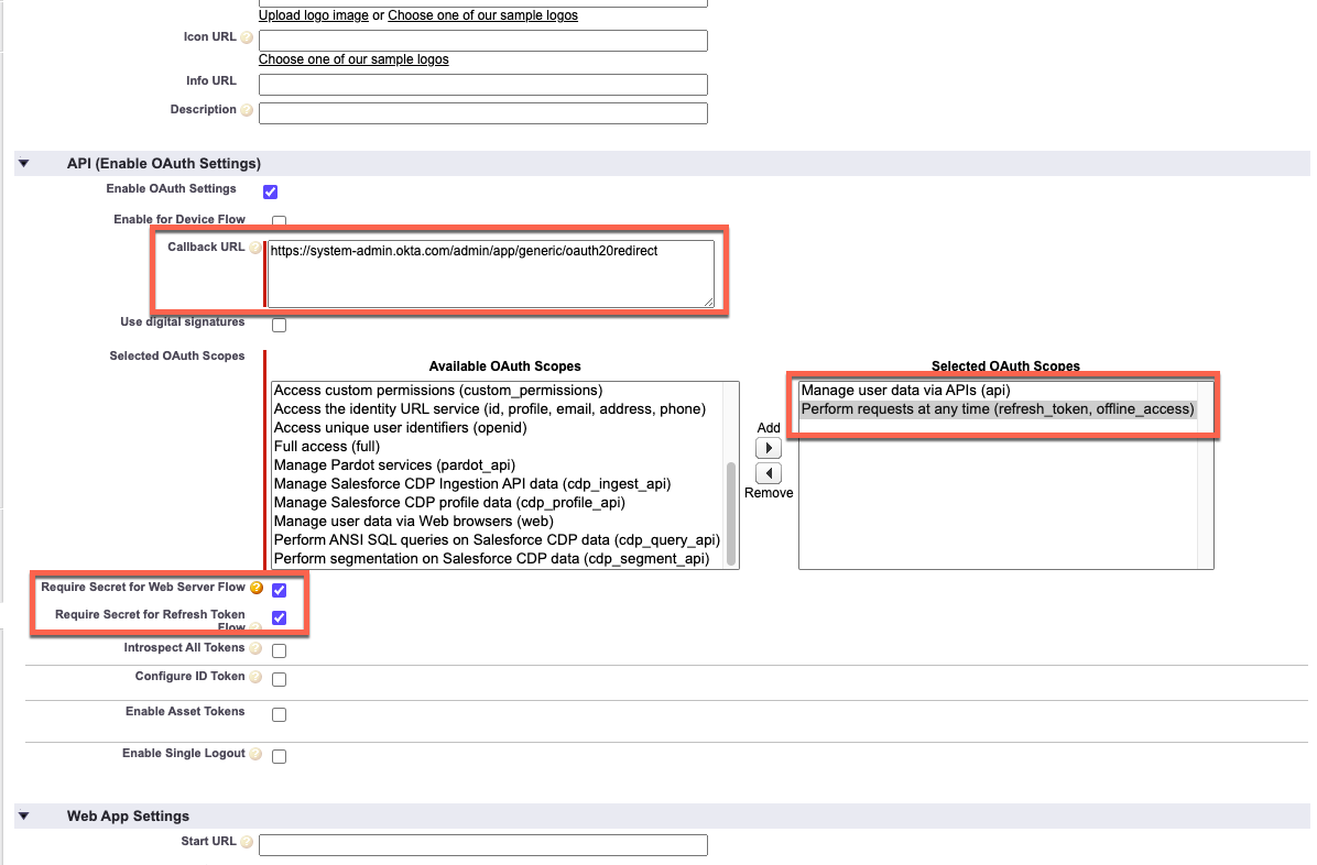 Okta Integration Obtaining A Salesforce Oauth Consumer Key And Secret